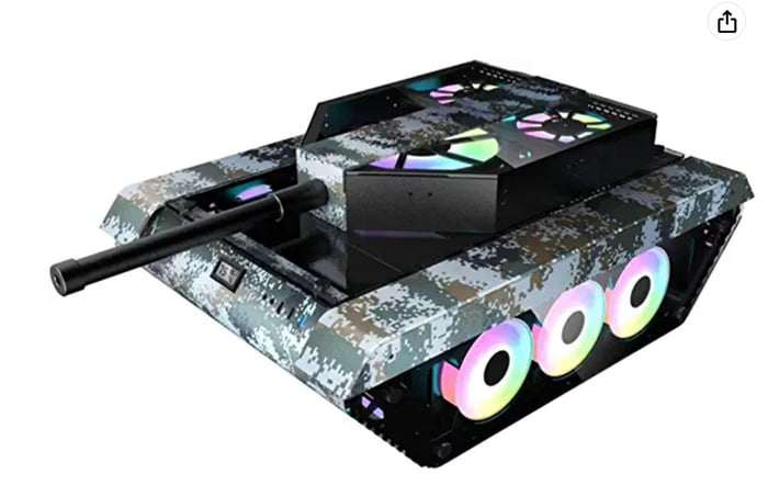 No worries on breaking glass, this PC case is built like a TANK - 9GAG