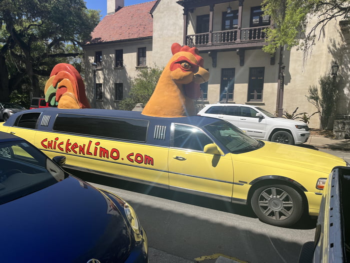 The Chicken Limo in the wild. - 9GAG