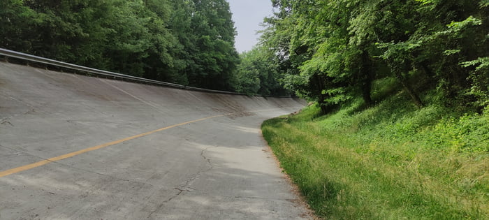 The banking on the old Parabolica turn at Monza circuit - 9GAG
