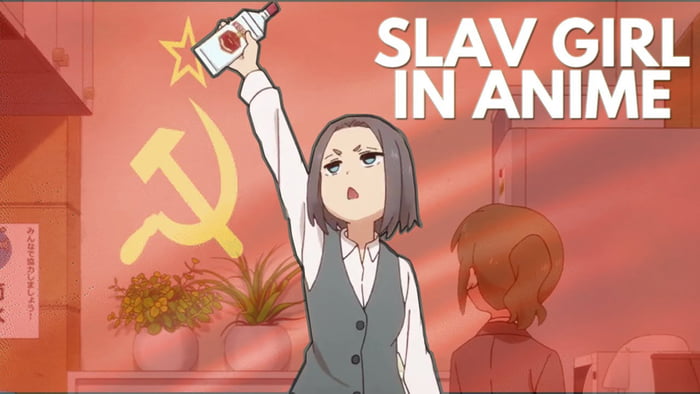 Anime girl says Dobroye Utro and chugs a bottle of vodka at work - 9GAG