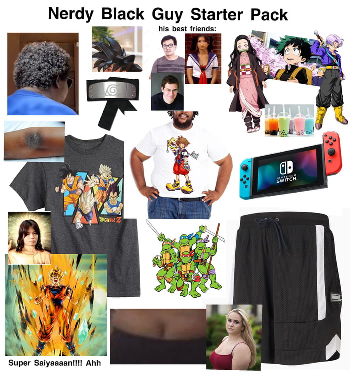 Nerdy Black Guy Starter Pack - 9GAG