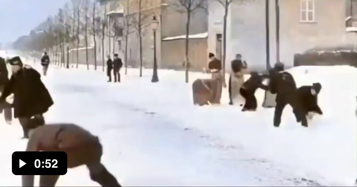 125 year old snowball fight in Lyon, France, 1897 - 9GAG