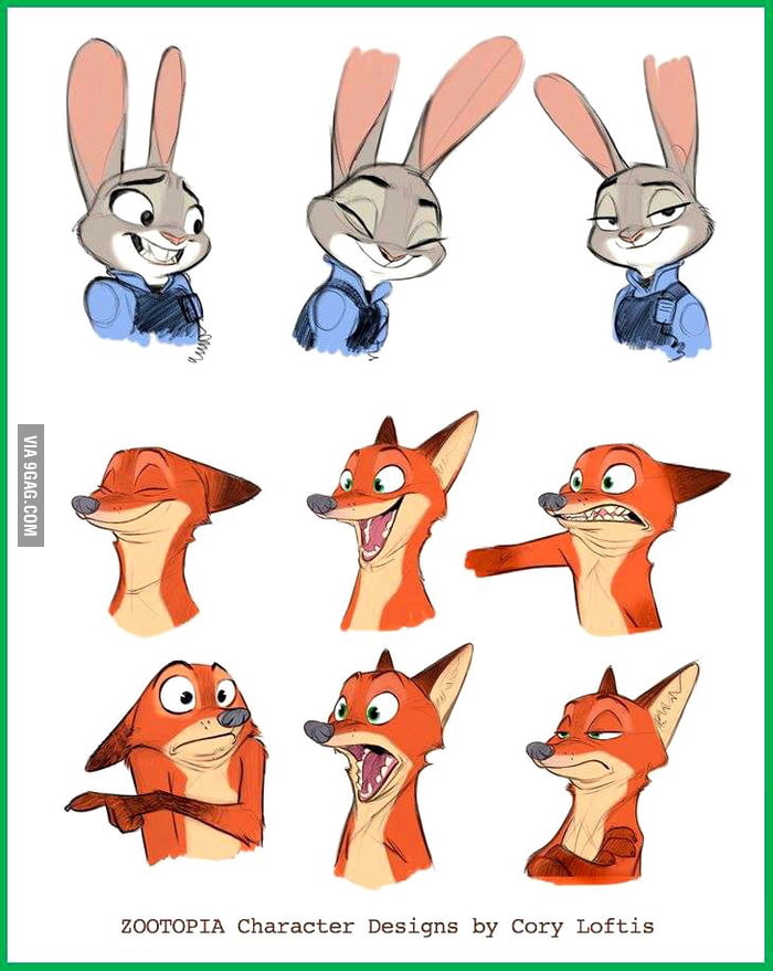 Zootopia character sheets - 9GAG