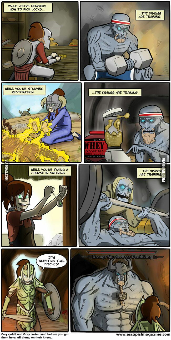 While you waste time on 9gag, the draugr are training (you are f**ked) - 9GAG