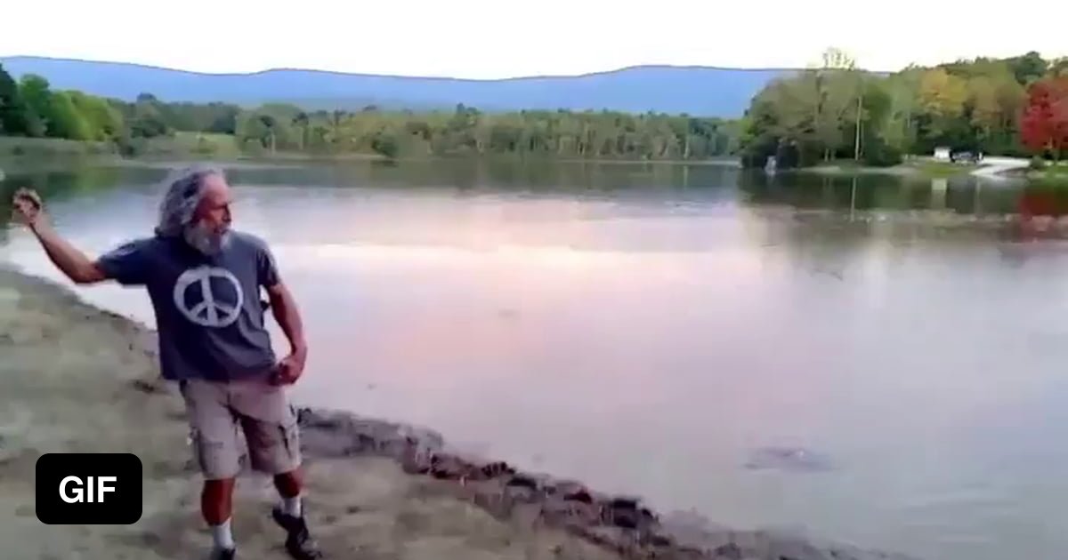 Epic stone skipping - 9GAG