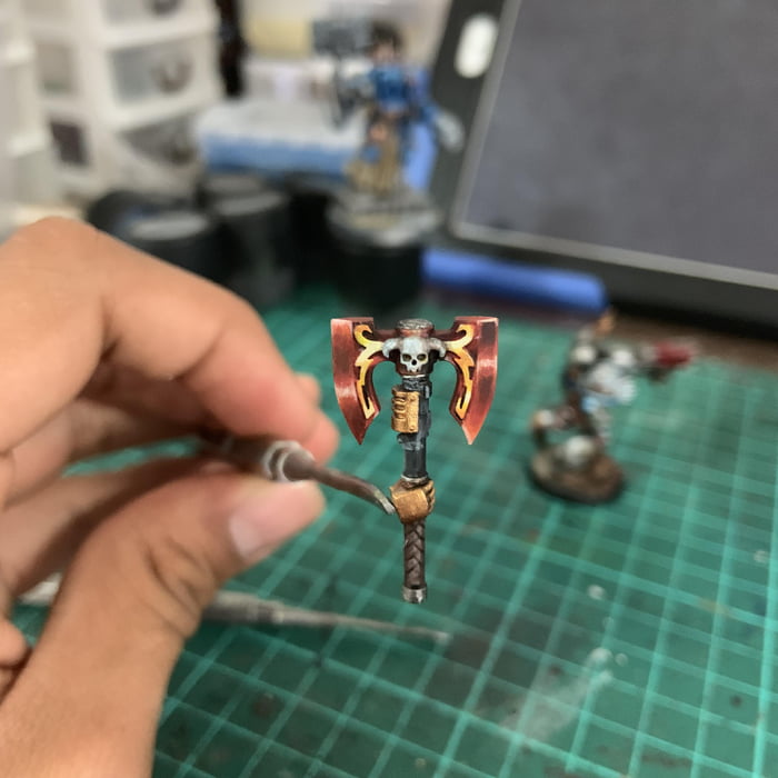 Painted an NMM force axe - 9GAG