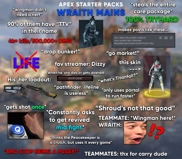 The Wraith Main Starterpack - 9GAG