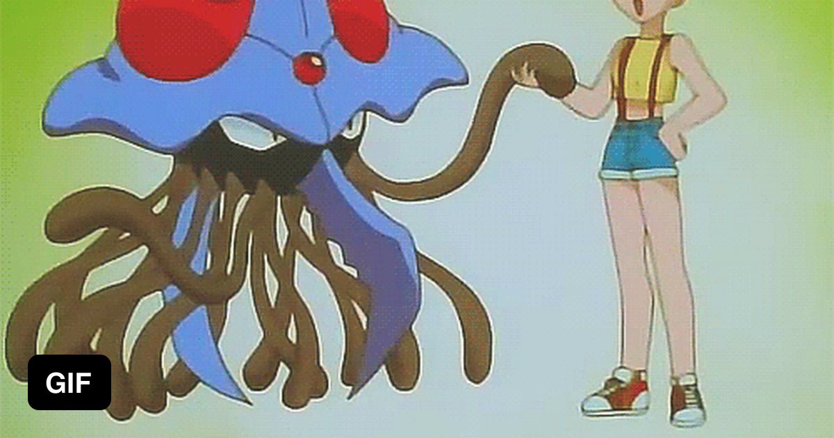Pokémon trainer Misty meets tentacruel, never knew that she loves TENTACLES so much.. - 9GAG