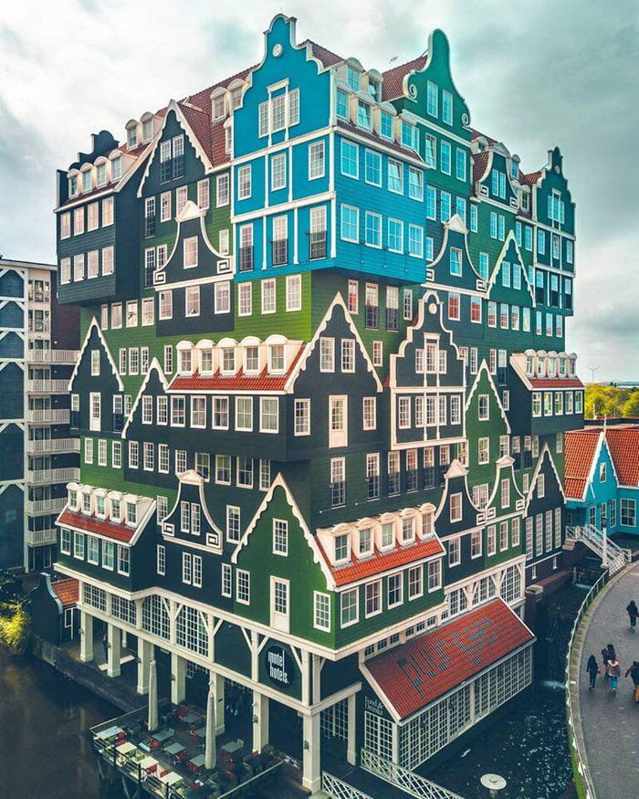 This stunning multicolored, almost stacked building complex - 9GAG