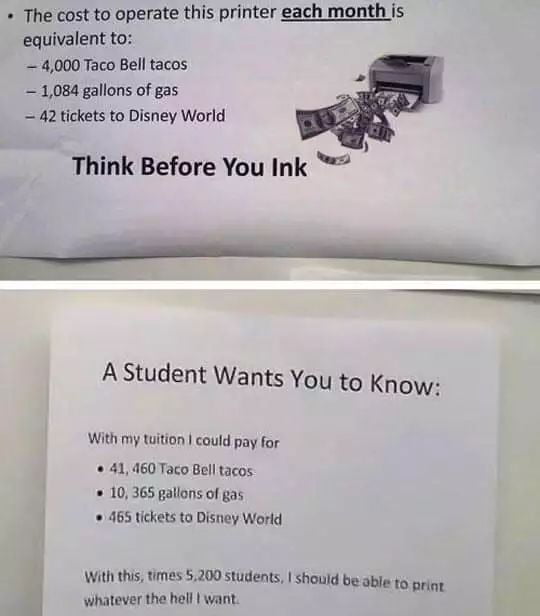 The printer should know how to suck my d*ck for the amount I'm paying ...