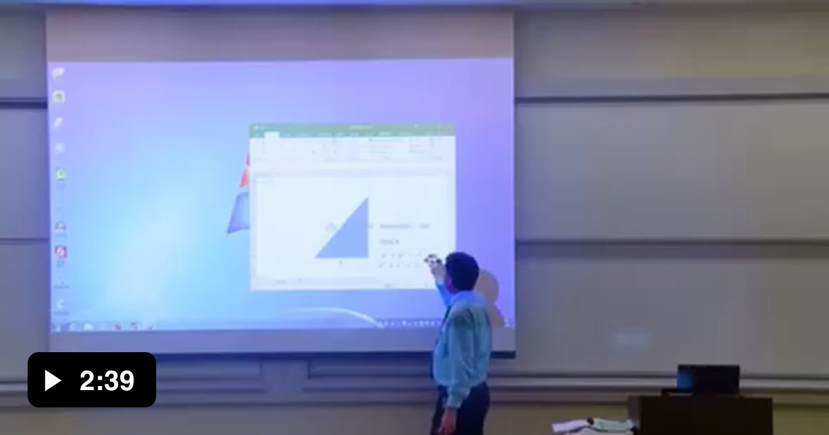 Math professor fixes projector screen - 9GAG