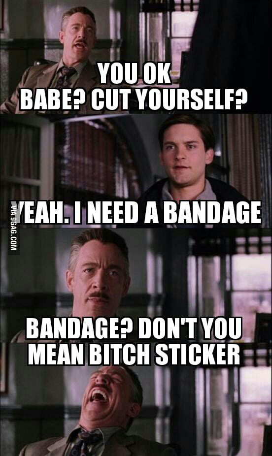 Cut my finger while making dinner. My gf said this to me.... - 9GAG