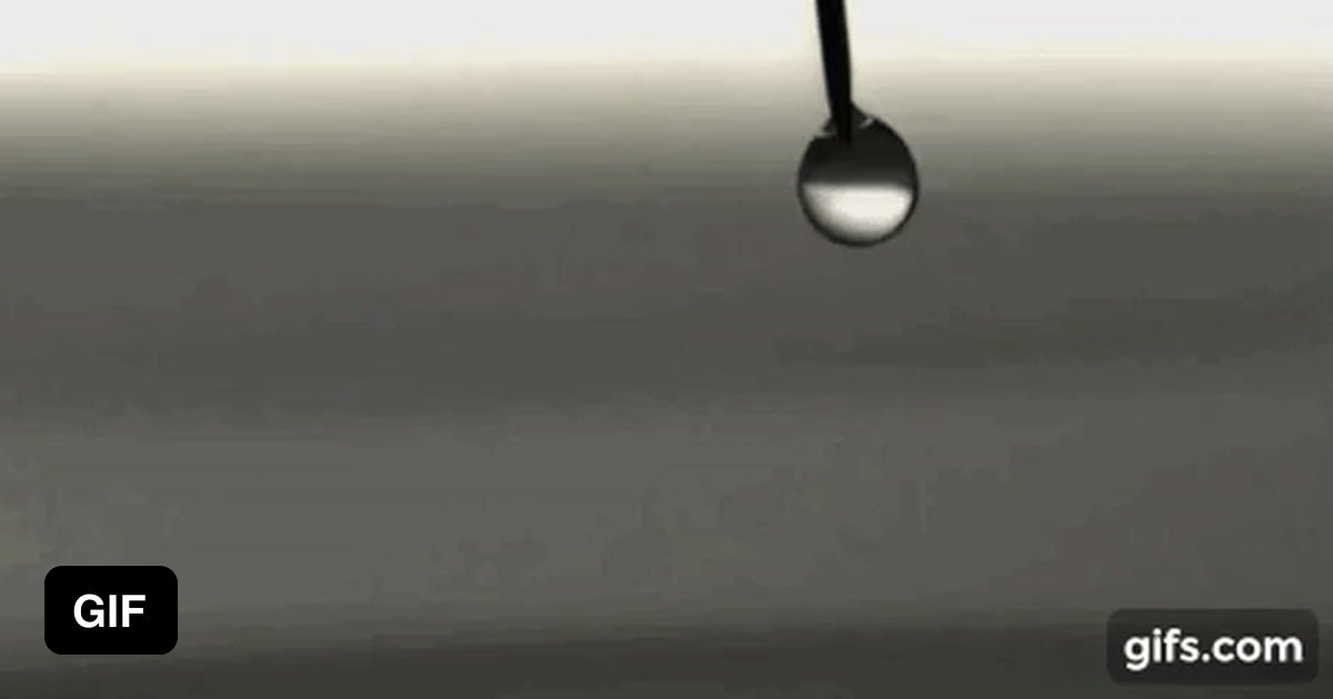 Water drop bouncing off the surface - 9GAG