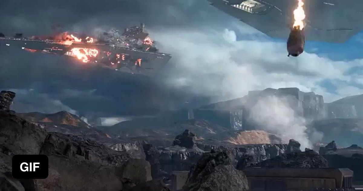 Battlefront: A massive Star Destroyer as it explodes above Sullust - 9GAG