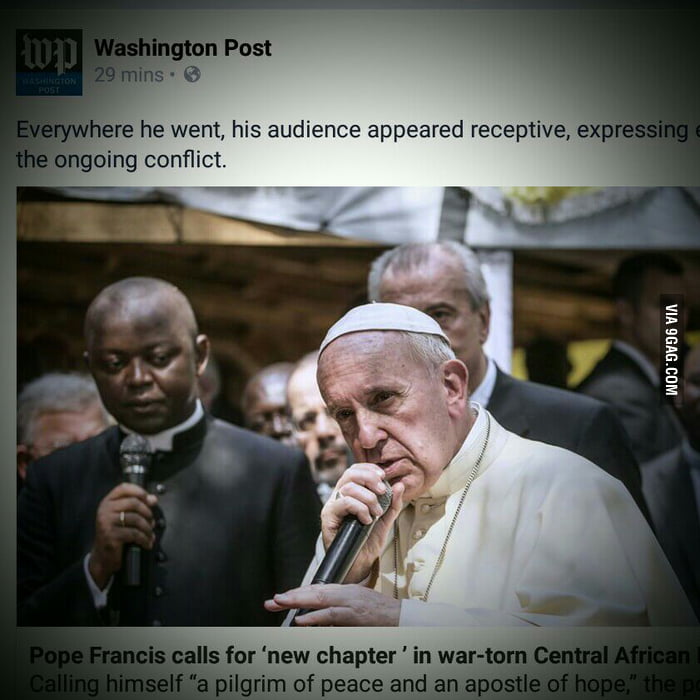 Pope Francis looking like he's about to spit some rhymes! - 9GAG