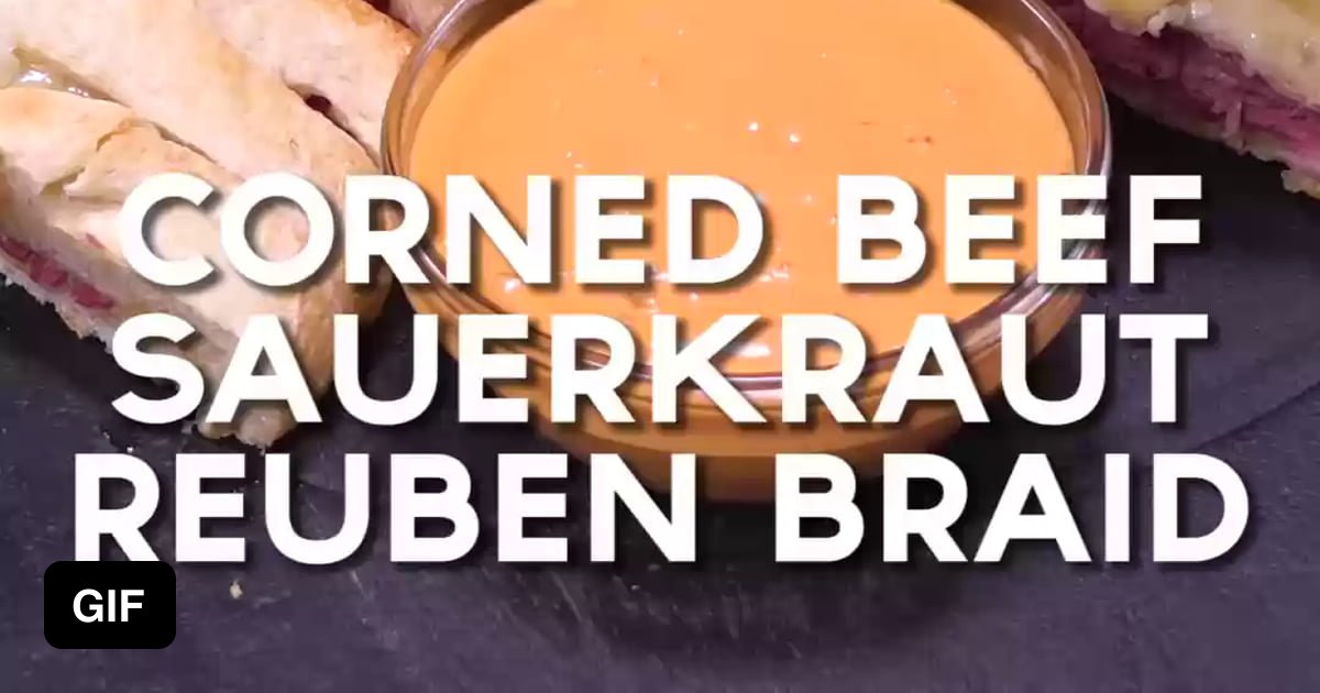 Corned Beef Sauerkraut Reuben Braid - 9GAG