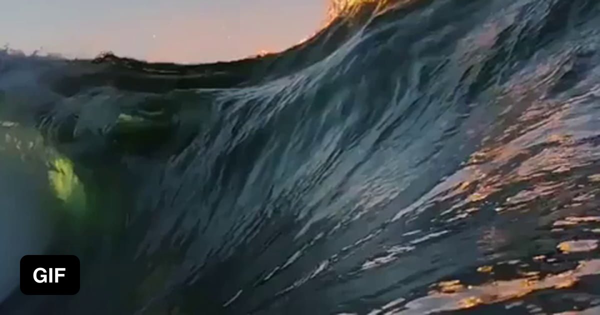 Underneath a wave. - 9GAG