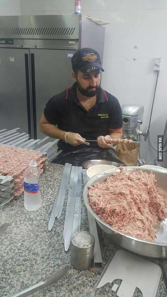 Behind the scenes of The Kebab Guy working hard to serve 9gaggers. - 9GAG