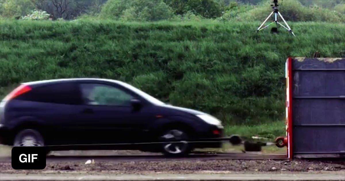 What happens when a car hits an immovable object at 120mph - 9GAG