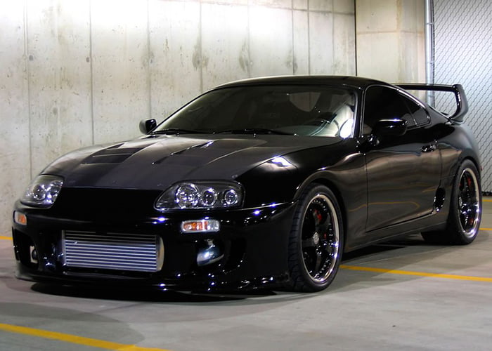 Black Toyota Supra Twin Turbo(MK4) - 9GAG