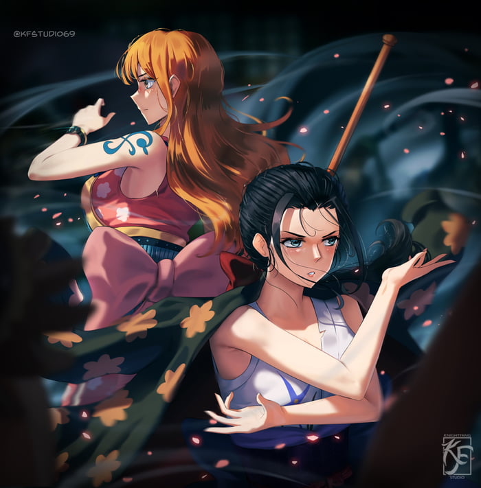 Hi guys! i drew nami and robin, i hope you like it! - 9GAG