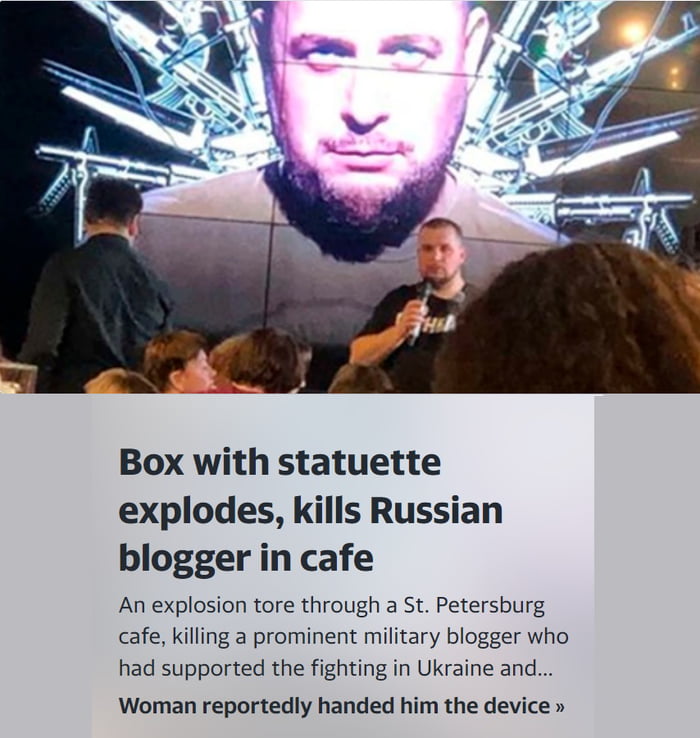 Explosion in Russian cafe Pepsis prominent military blogger - 9GAG