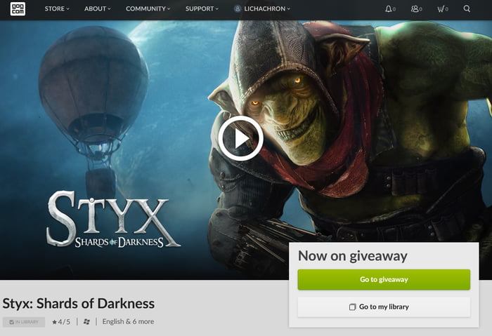 Styx: Shards of Darkness - Free PC game on Gog - 9GAG