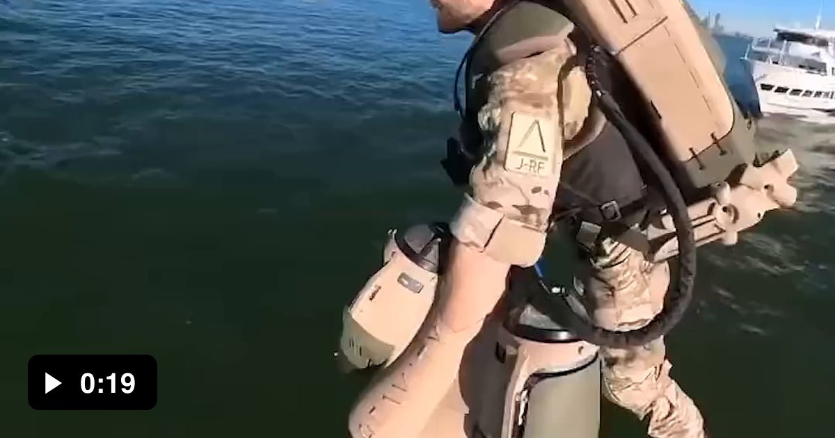 UK’s royal navy showcases flying jet pack suits - 9GAG