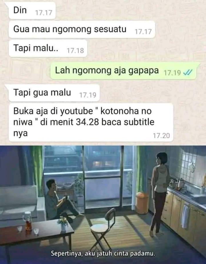 Kira2 yg disebut din itu dinda atau udin? - 9GAG