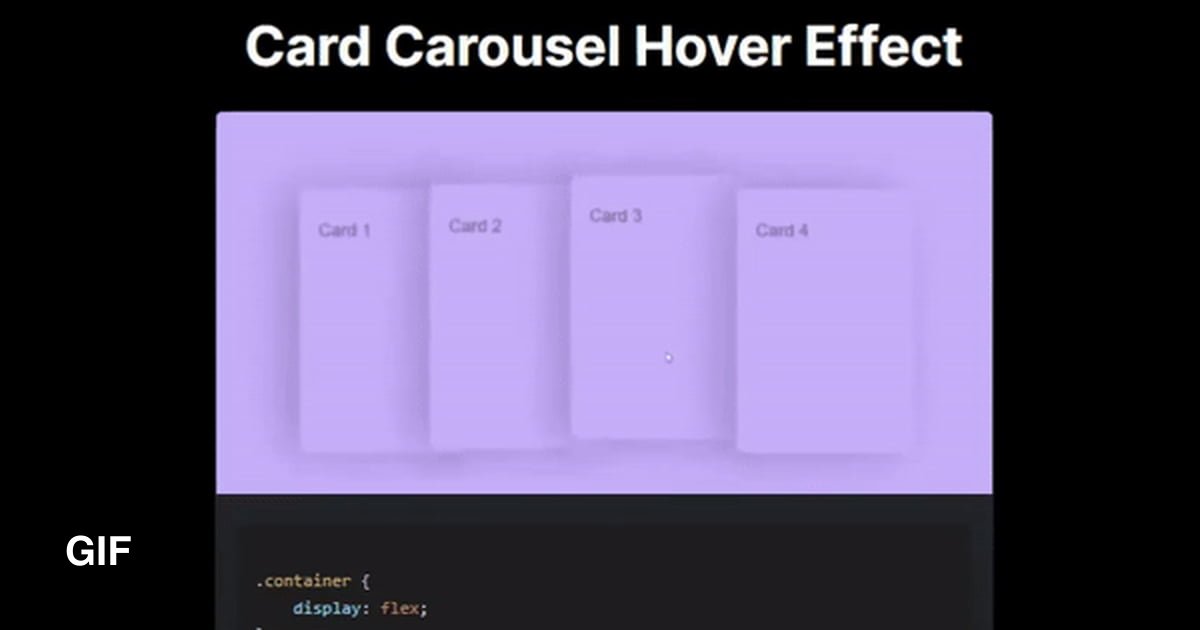 Card Carousel Hover Effect - 9GAG