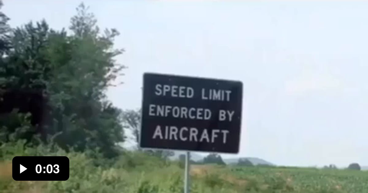 Speed limit enforced by an aircraft. - 9GAG
