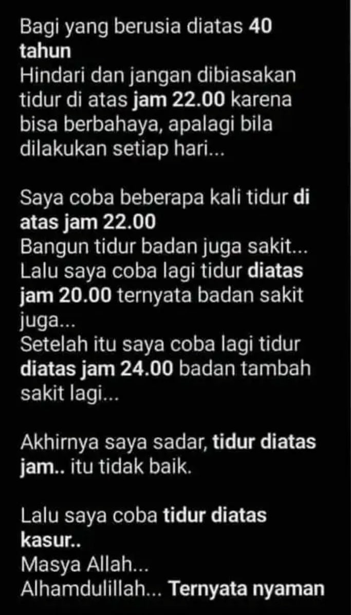 Udah subuh pak sudahi rondamu kemudian tidur, karena sukses itu berasal dari mimpi - 9GAG