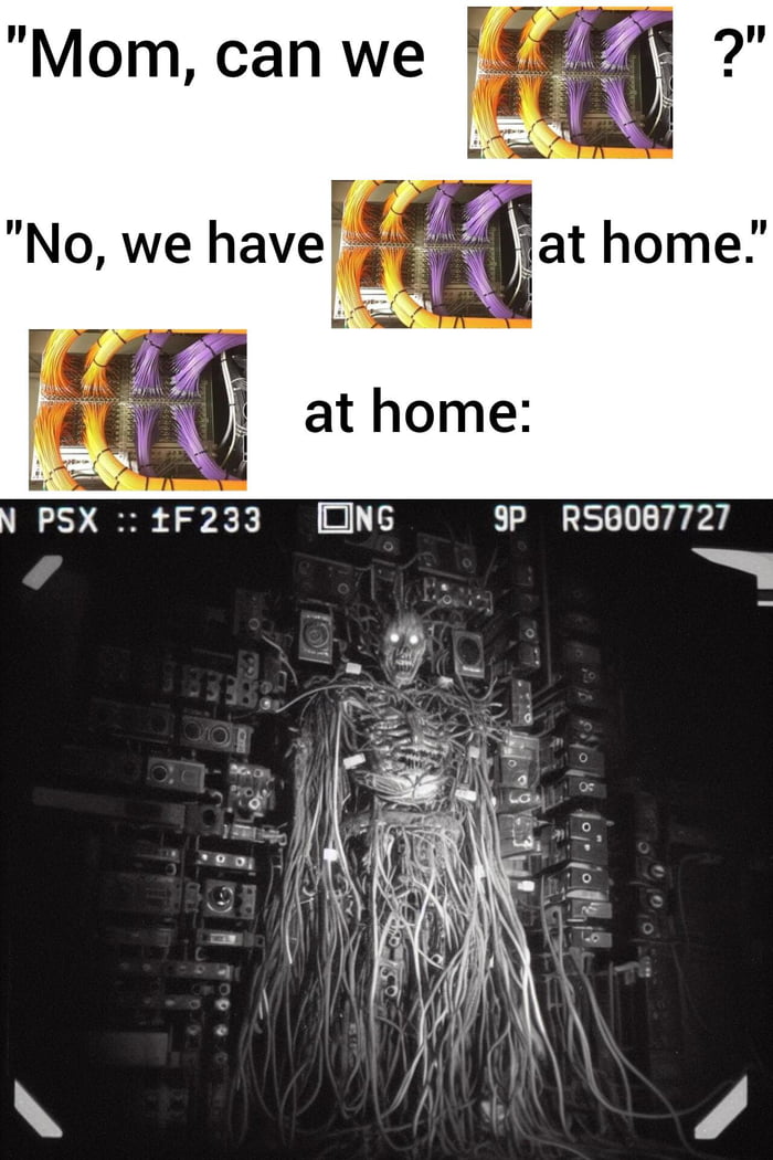 Machine God is angry with this cable management - 9GAG