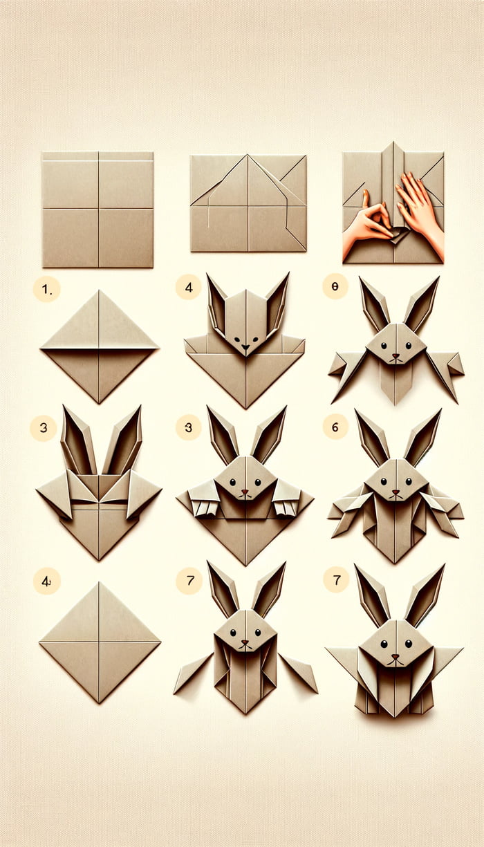 Tried the origami bunny guide prompt myself. GPT you okay? - 9GAG