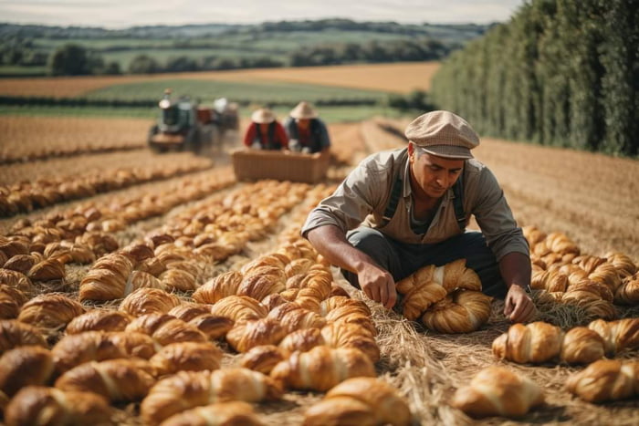 Yearly Croissant harvest in France - 9GAG