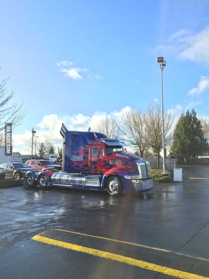 To the guy who spotted a fake. Here is the real Optimus Prime - 9GAG