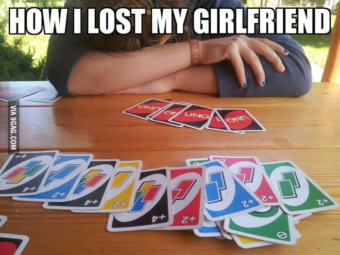 She had to draw 24 UNO cards... - 9GAG