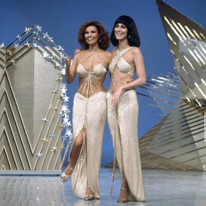 Raquel and Cher - 1975 - 9GAG