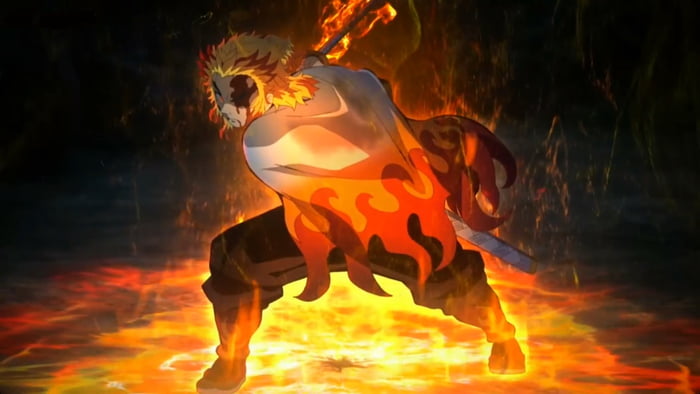 Rengoku on fire!. - 9GAG
