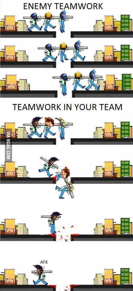 My team vs enemy team. - 9GAG