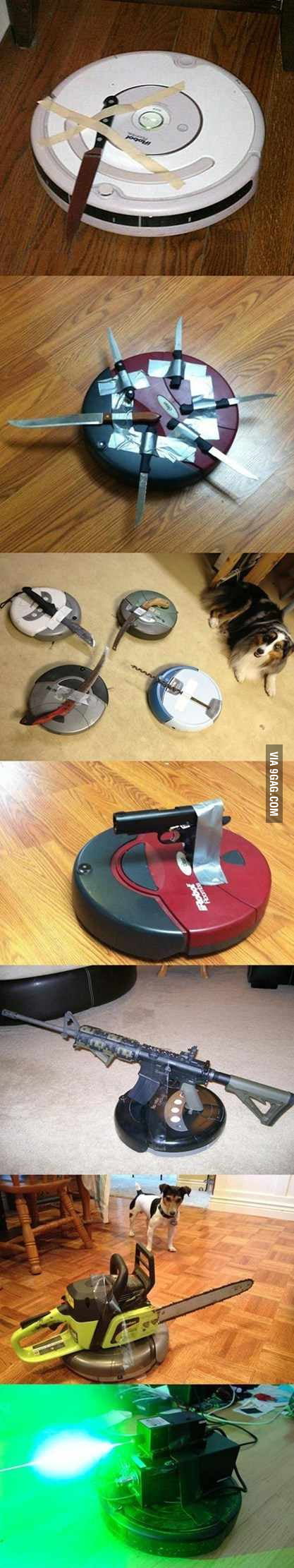 Tactical Roomba Mods - 9GAG