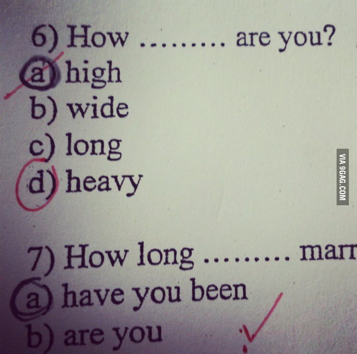 Diagnostic English test, got 1 wrong - 9GAG
