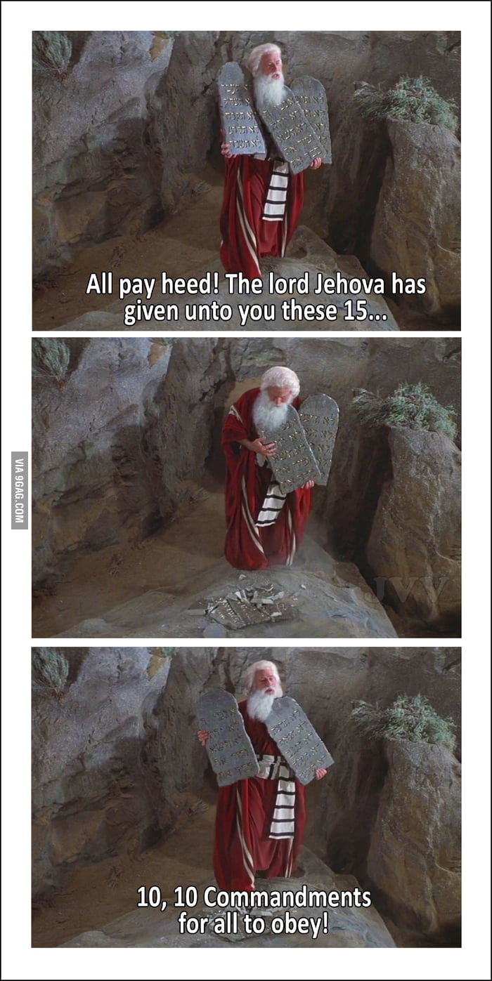15 commandments - 9GAG