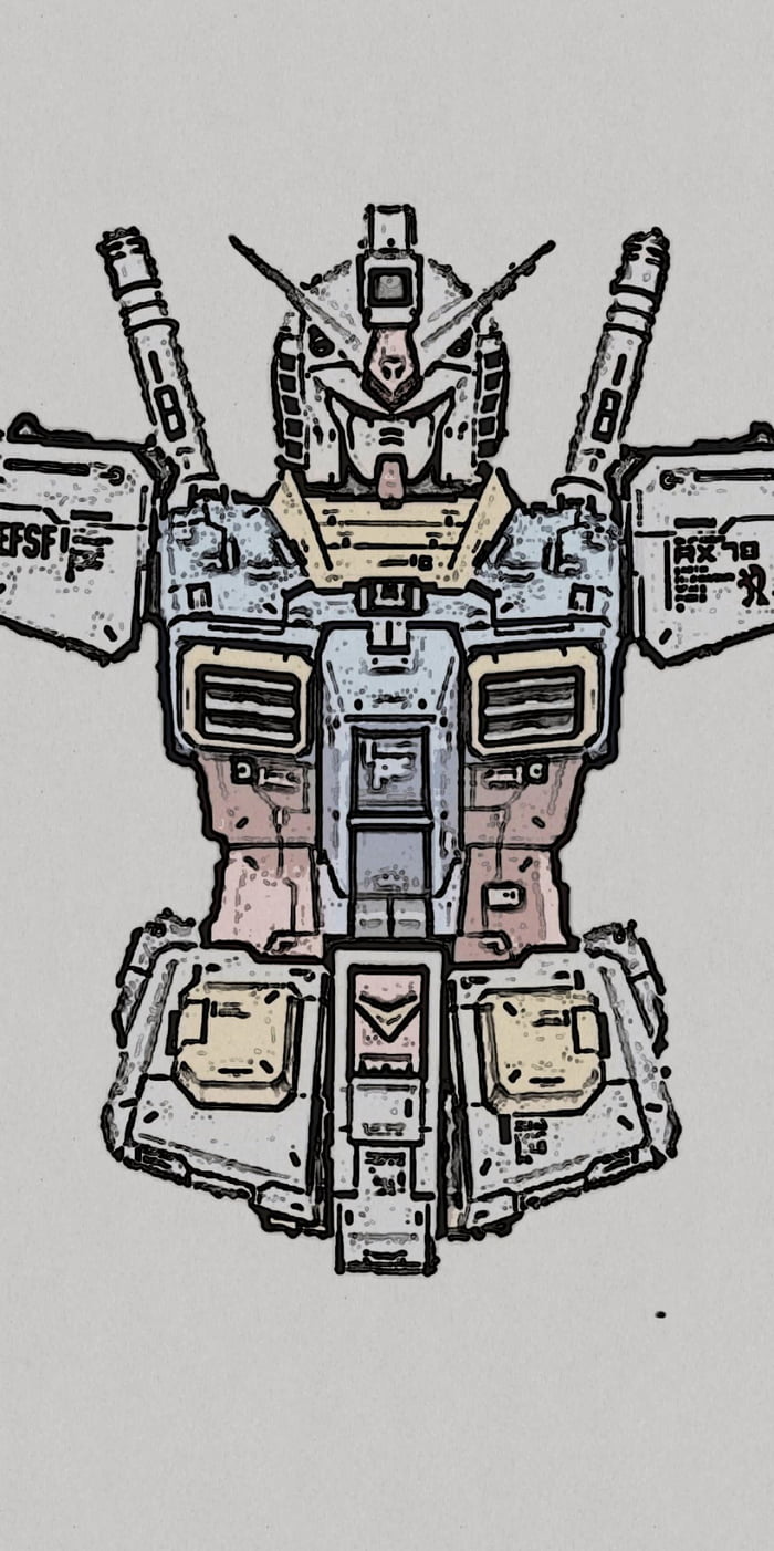RX-78 2 Digital wallpaper by me Rate me... - 9GAG