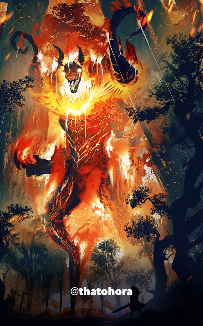 Painted this fire giant! How could I name him? Hope you like it! - 9GAG