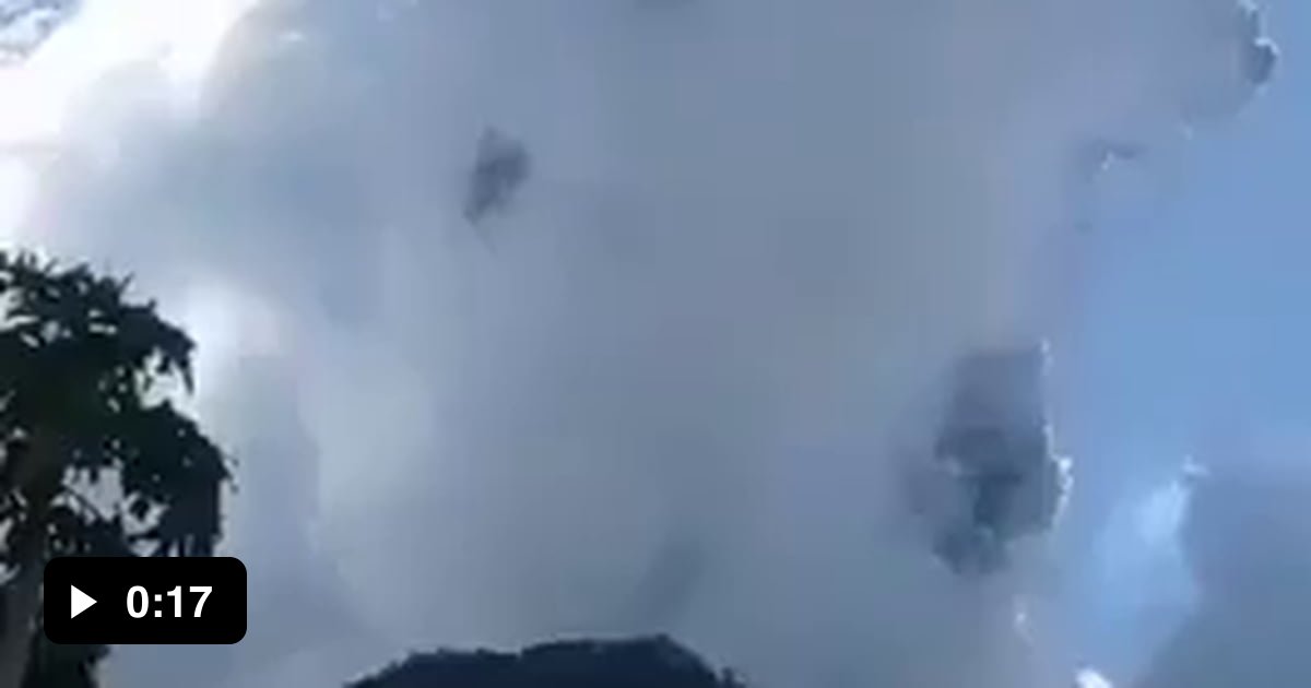 Plume from Lewotolo volcano eruption in Indonesia, November 29th 2020 ...