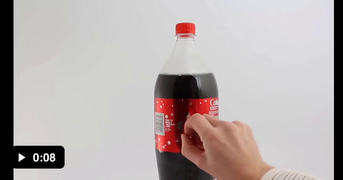 Coca-Cola label turns into a bow for the holidays. - 9GAG