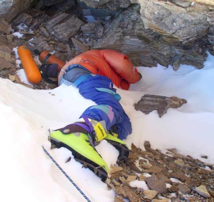 "GREEN BOOTS" is an Indian Climber who died on the Northeast ridge of ...