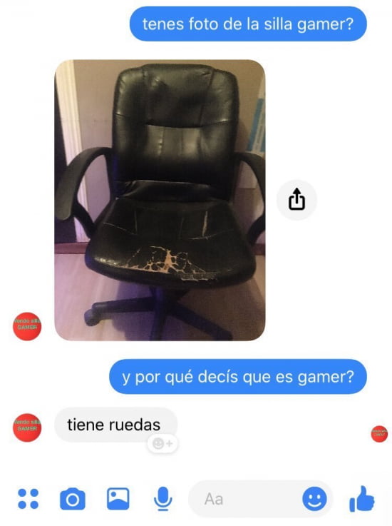 "Silla gamer" - 9GAG