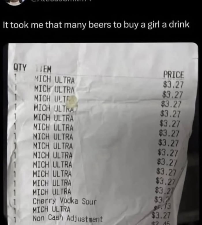 The receipt for liquid courage - 9GAG